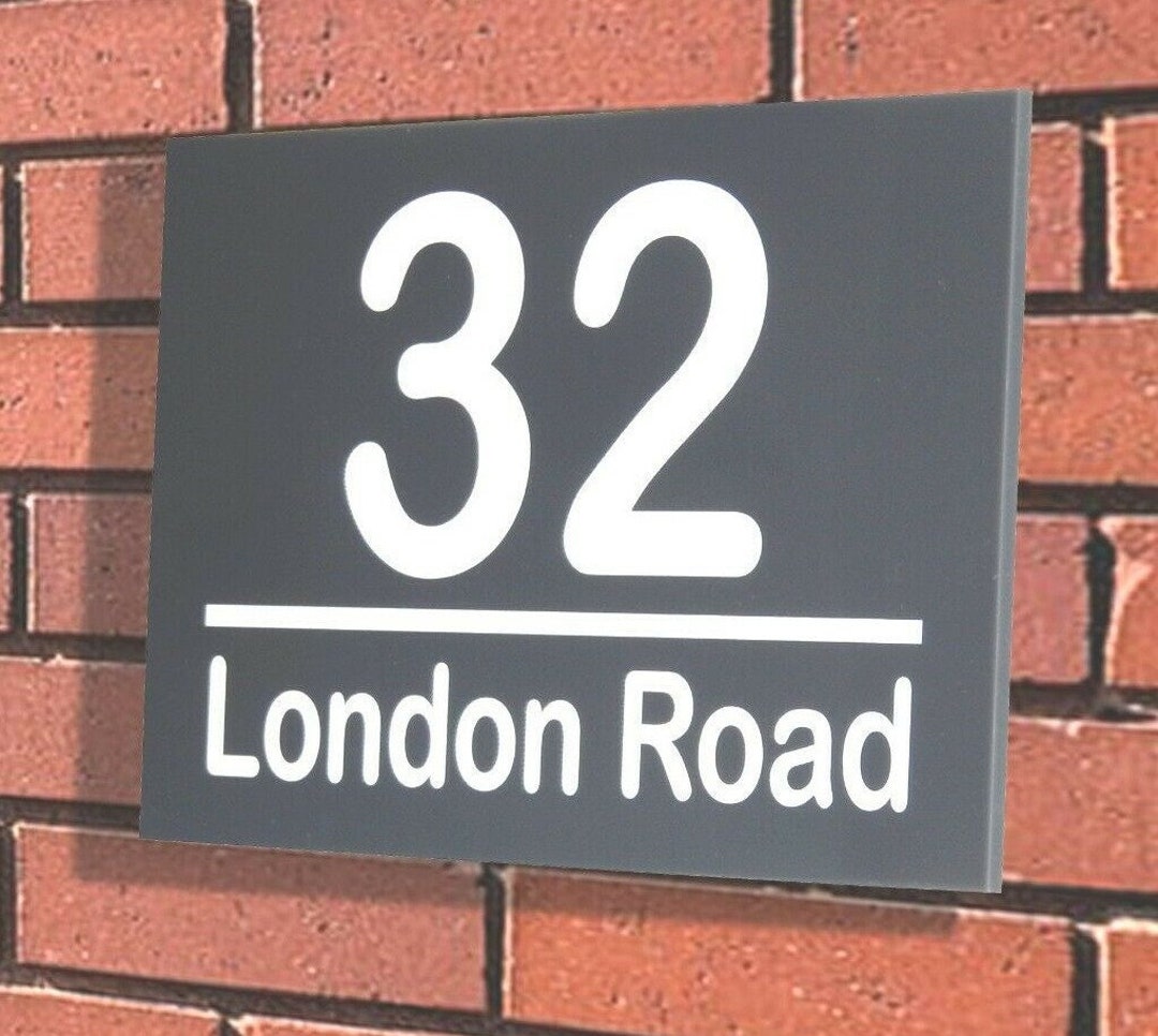 Floating House Signs Plaques Door Numbers 1 999 Personalized Name Plate ...