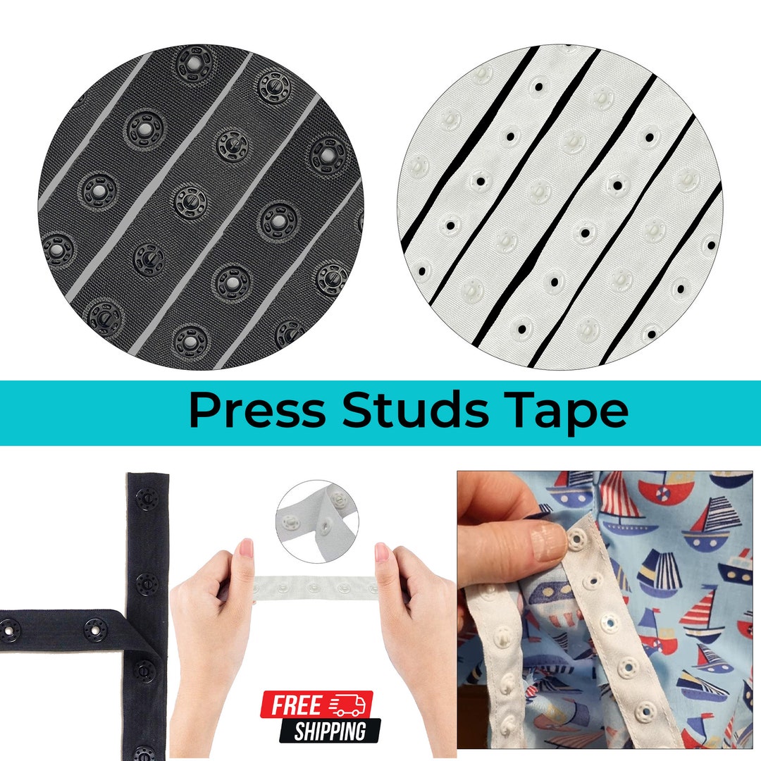 Snap Button Tape, Popper Button Tape, Press Stud Snap Popper Tape for ...