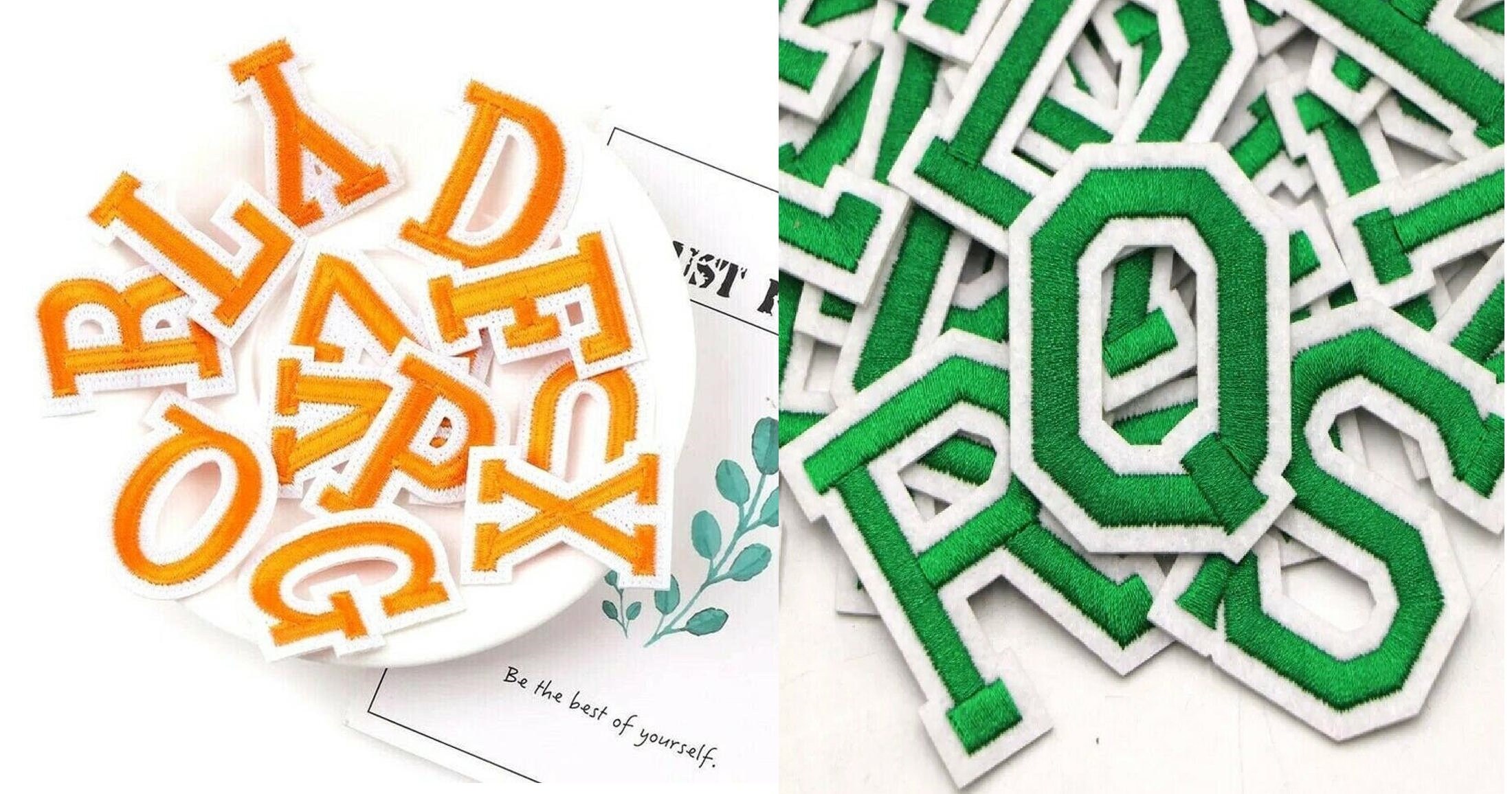 Colourful Letters Alphabet Color Letter Patch Patches Clothes Iron on ...