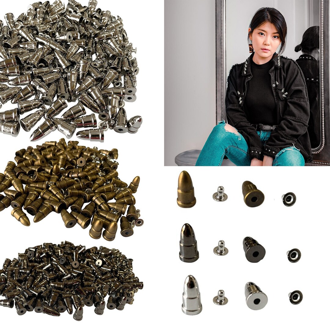 15mm X 8mm Bullet Punk Spike Cone Studs Plastic Pinback Rivets - Etsy