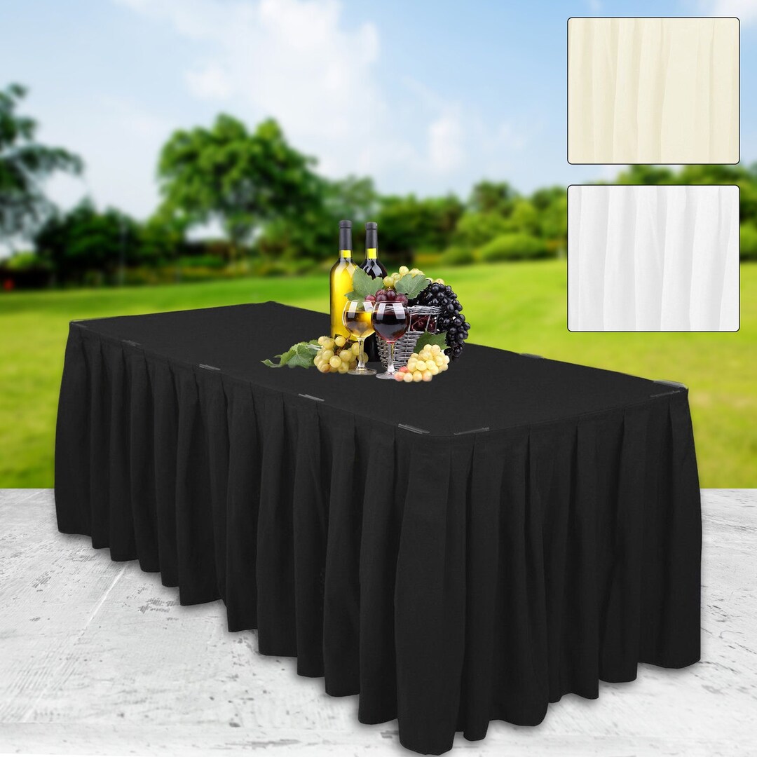 Rectangle Table Skirt Cloth Spandex Tablecloth Polyester - Etsy
