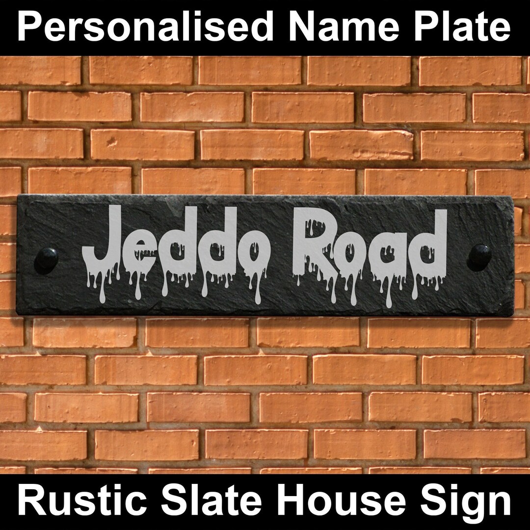 Personalized Slate House Plaque Slate Name Plates House Name Plates ...