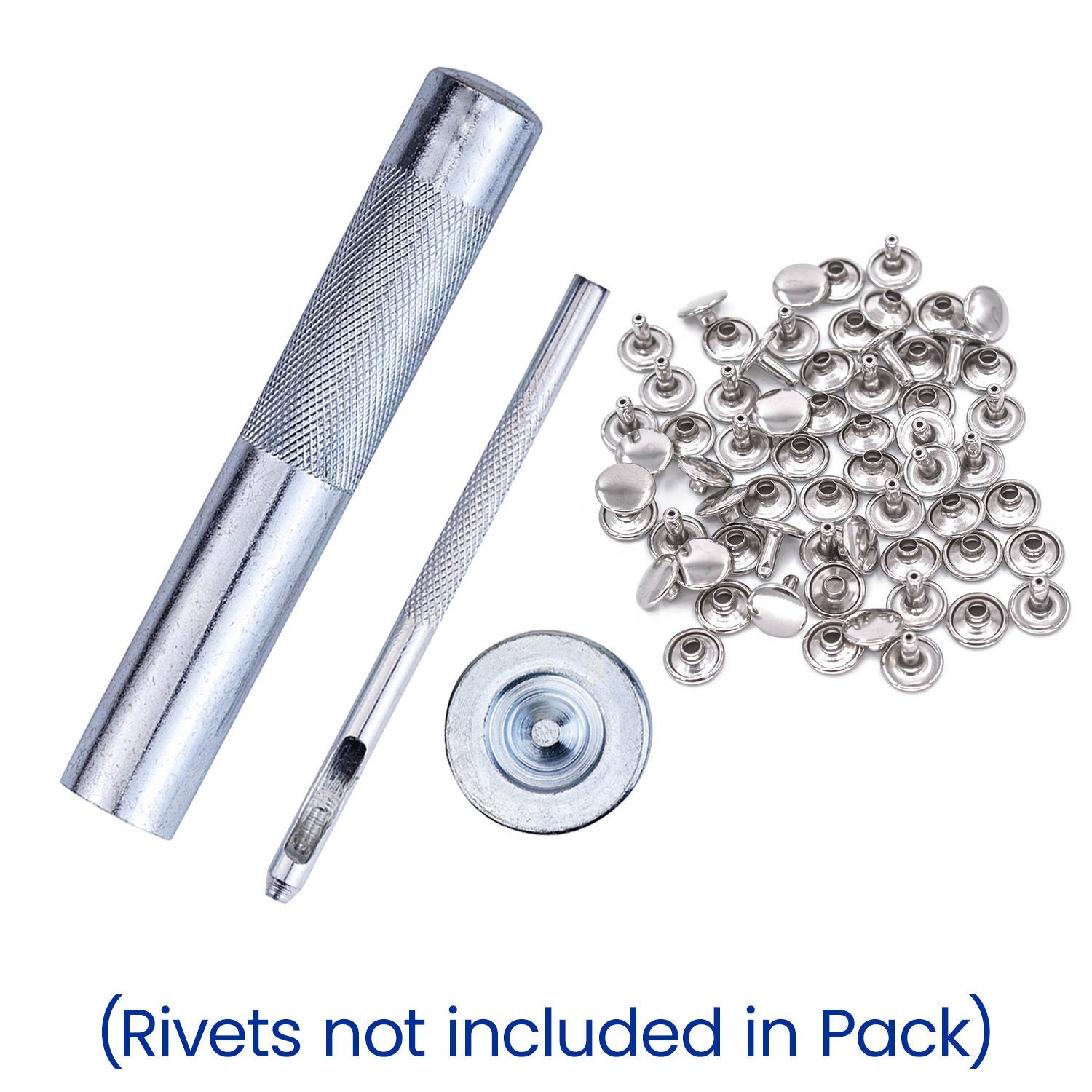 Double Cap Leather Rivets Tubular Rivets Fixing Hand Tool, Double Sided ...