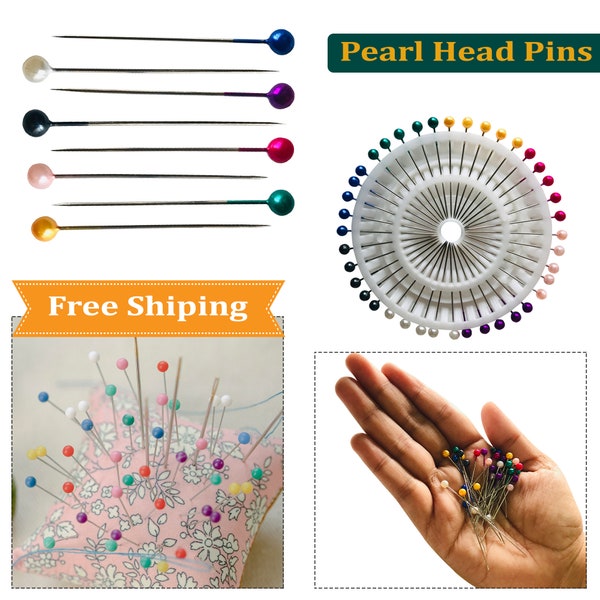 Pearl Head Pins - Etsy