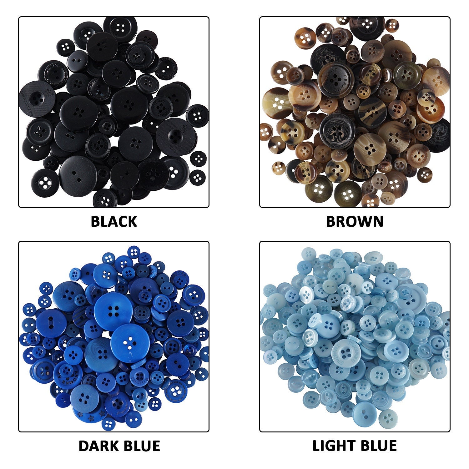 Different Size & Colour Plastic Buttons, Plastic Sewing Buttons for ...