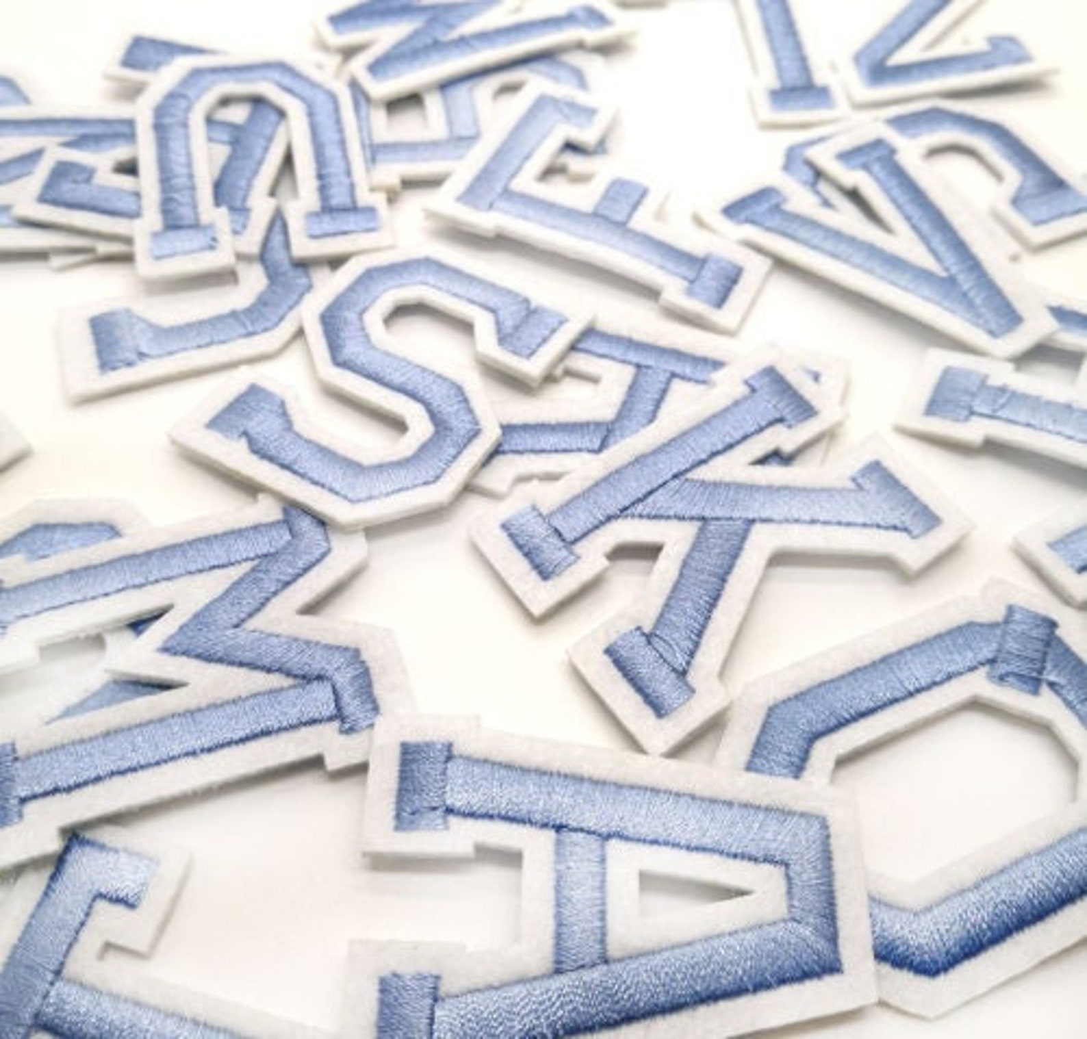 Baby Blue Letter Patch Patches Iron on Letters Sew on Letters - Etsy