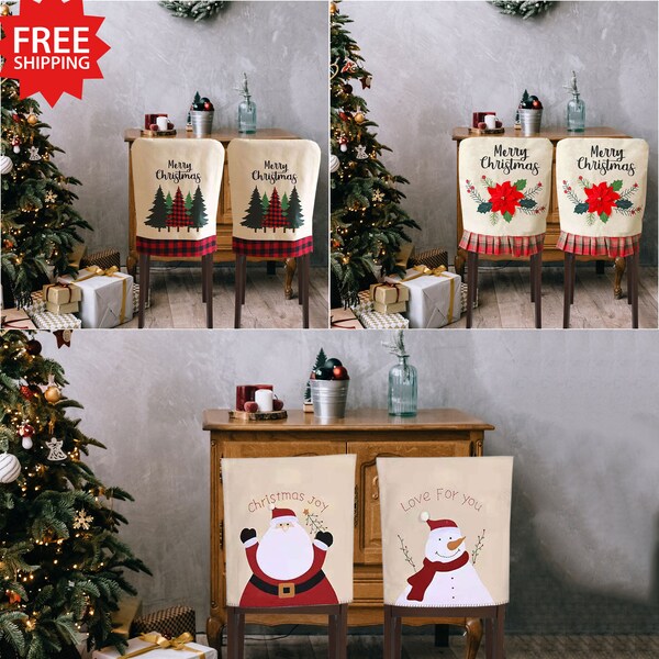 Christmas Chair Back Covers - Etsy