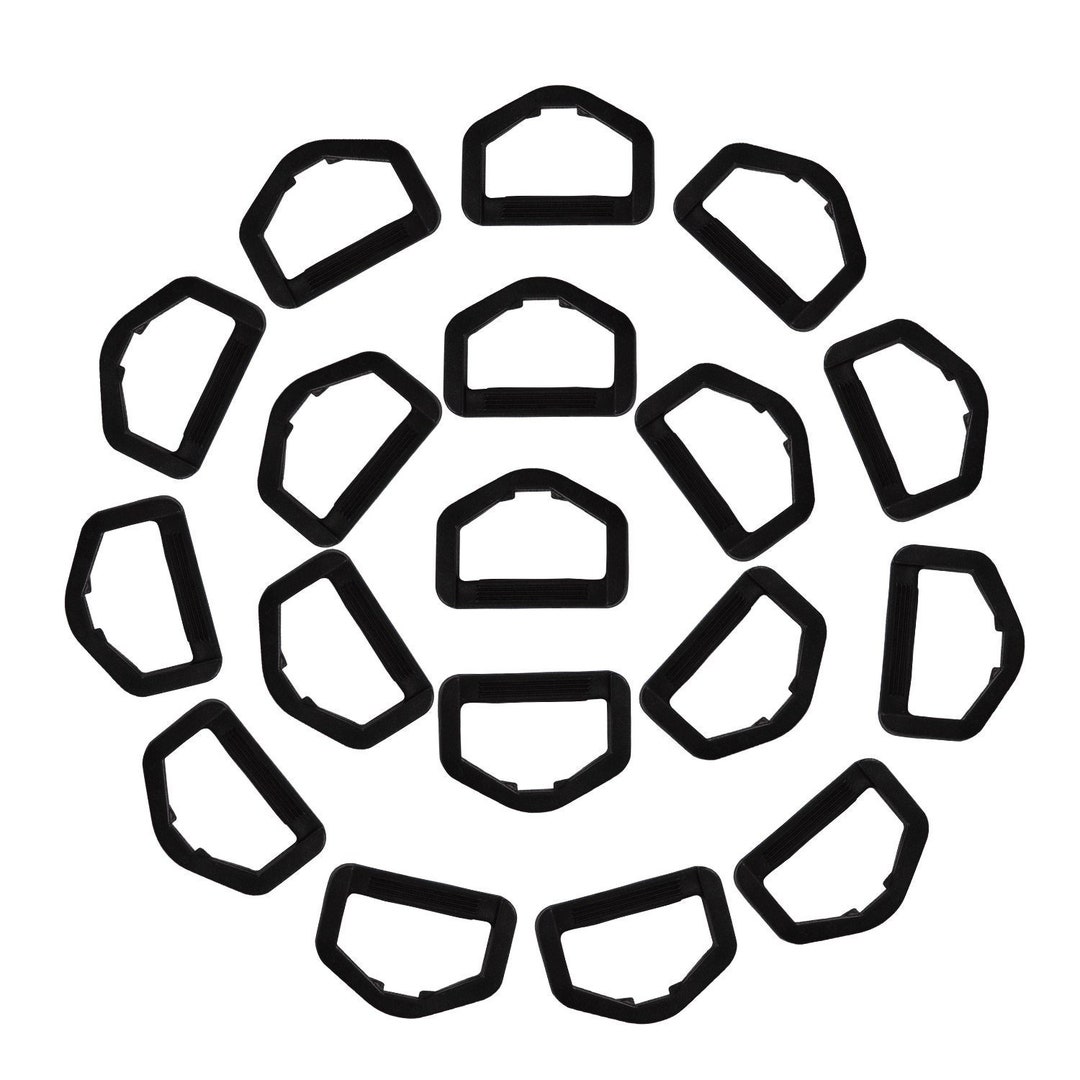 Heavy-duty Plastic D Ring Fasteners Durable Adjustable Black Buckles ...