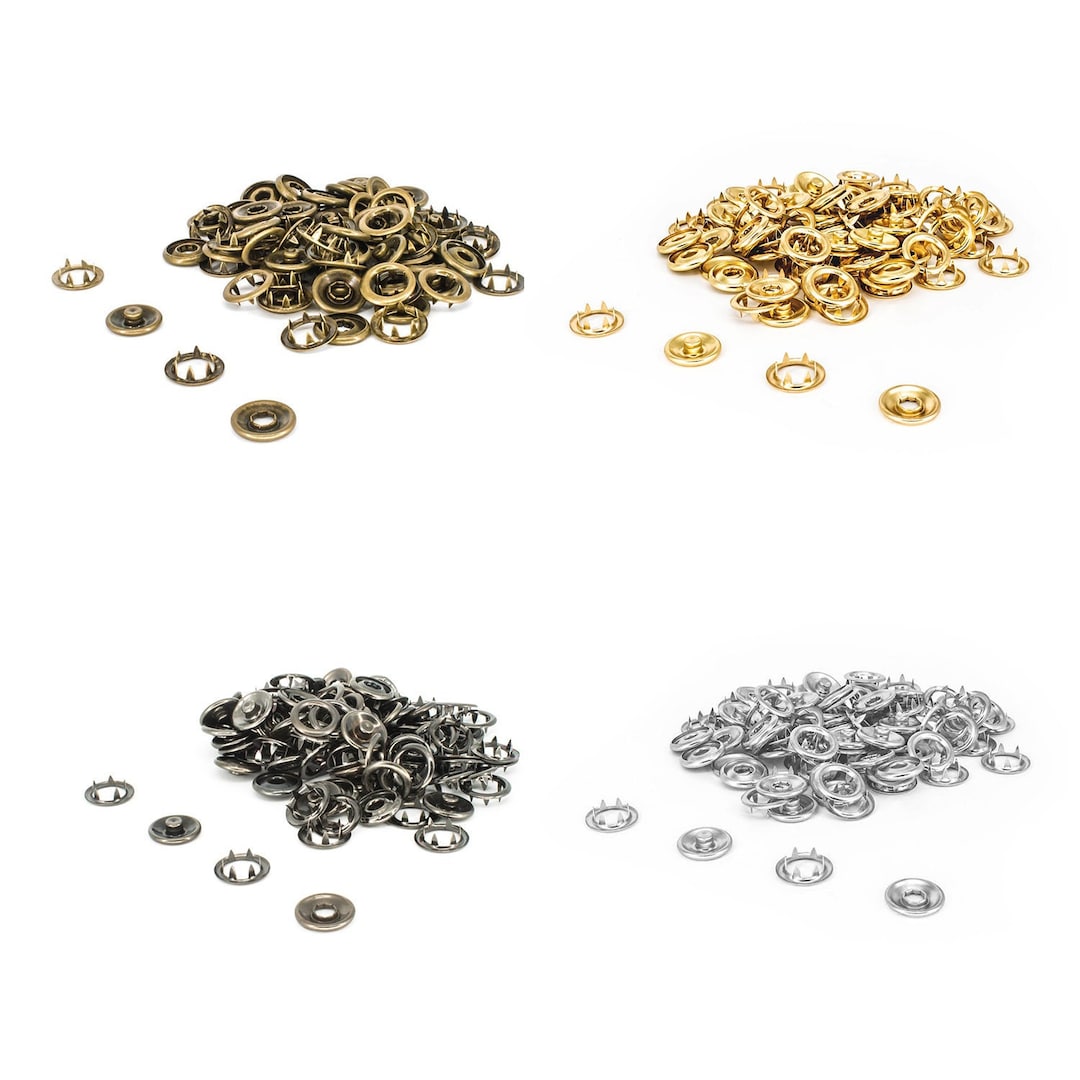 20mm Snap Fasteners, Snap Buttons, Snap Poppers, Brass Prong Snap ...