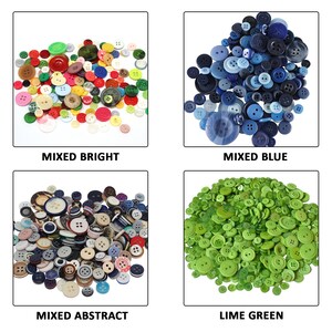 Different Size & Colour Plastic Buttons, Plastic Sewing Buttons for ...
