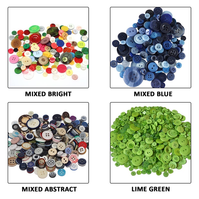 Different Size & Colour Plastic Buttons, Plastic Sewing Buttons for ...