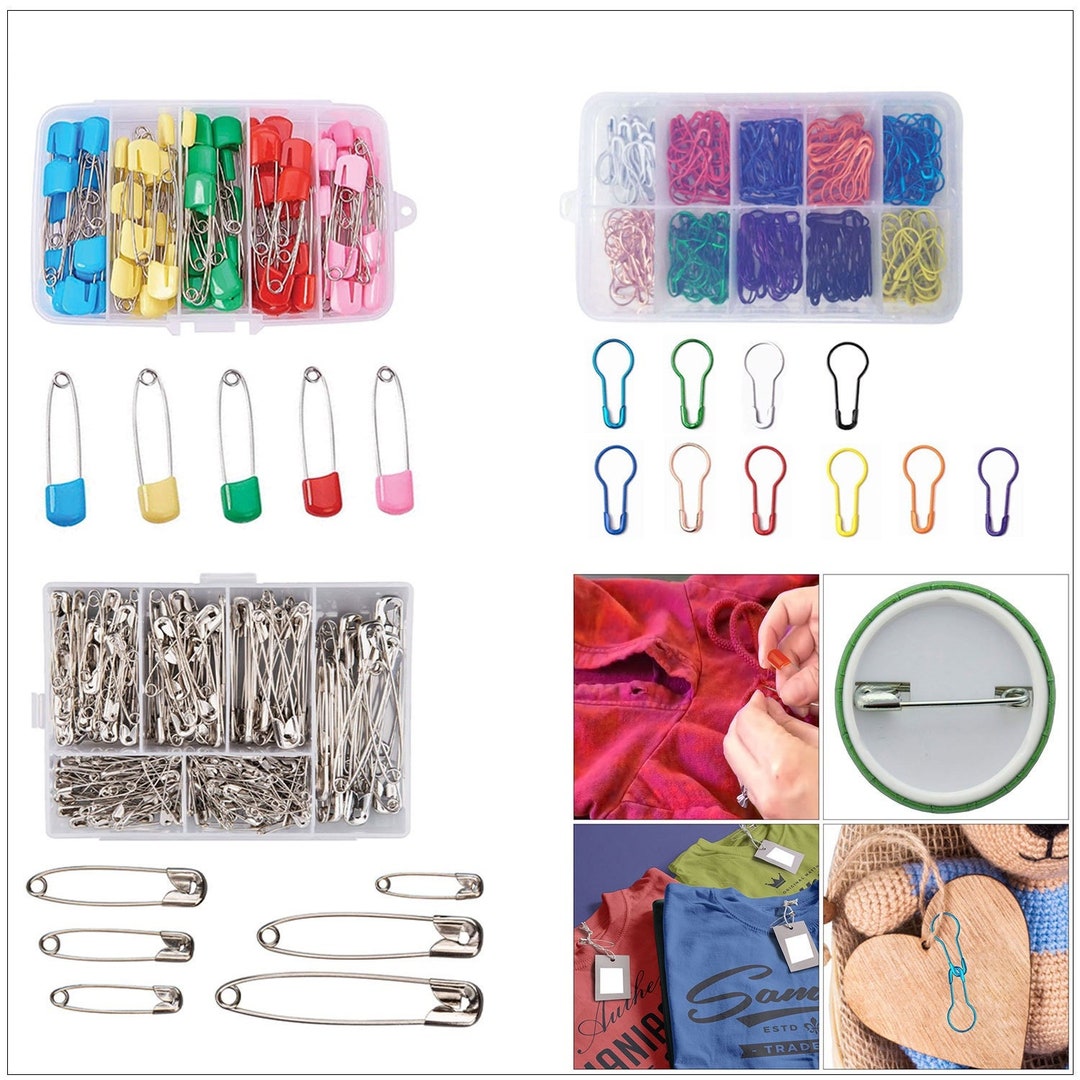 Stainless Steel Safety Pins, Rust Resistant Safety Pins, Plastic Head ...