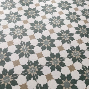 Sheet Vinyl Flooring Lino in Decorative Moroccan Style for Bathrooms ...