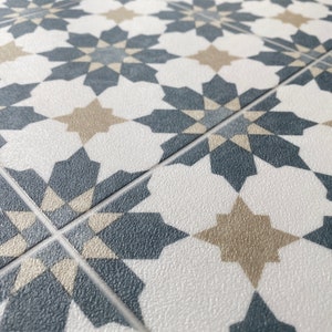 Sheet Vinyl Flooring in Moroccan Tile Design for Kitchens and Bathrooms ...