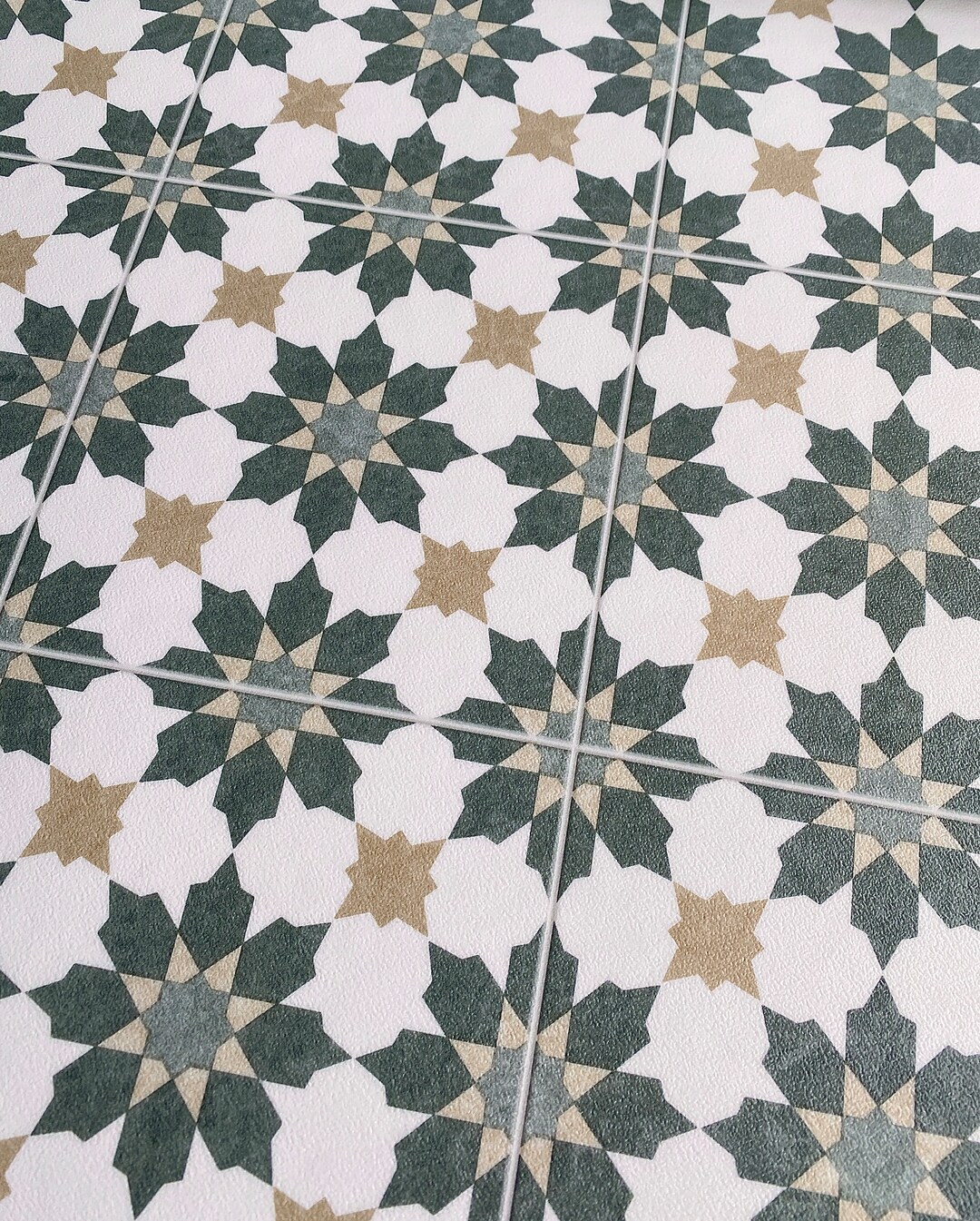 Sheet Vinyl Flooring Lino in Decorative Moroccan Style for Bathrooms ...