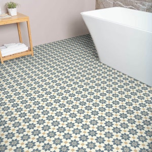 Sheet Vinyl Flooring in Moroccan Tile Design for Kitchens and Bathrooms ...