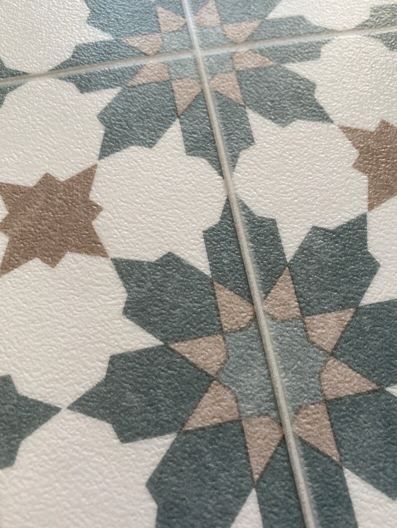 Sheet Vinyl Flooring Linoleum in Moroccan Tile Effect Pattern - Etsy