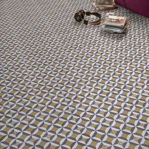 Tile Effect Sheet Vinyl Flooring in Geometric Pattern for Kitchen and ...