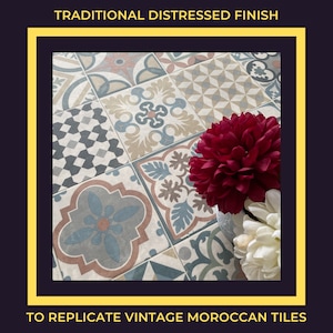 Moroccan Tile Effect Sheet Vinyl Flooring in Multicoloured Pattern for ...