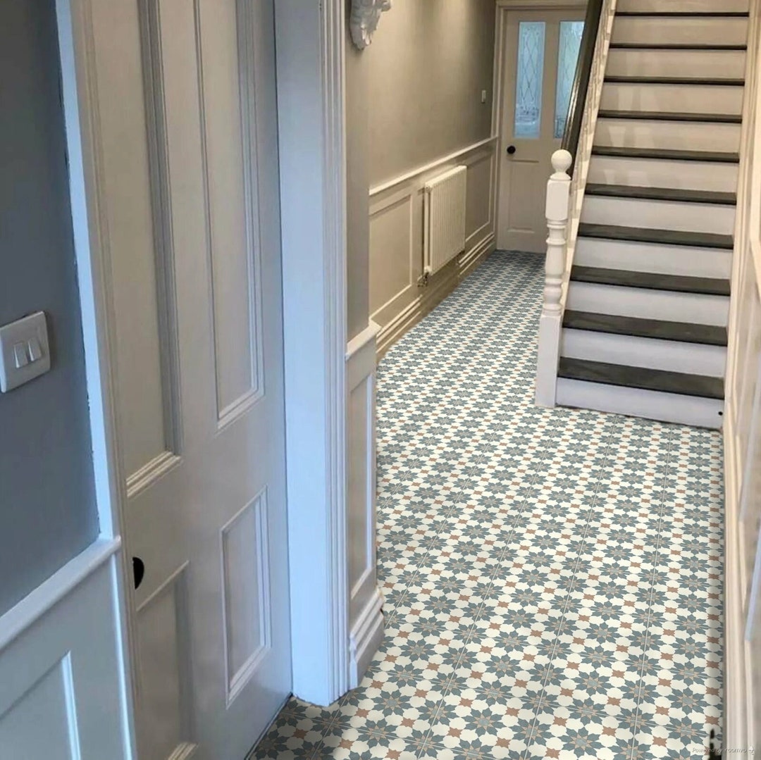 Sheet Vinyl Flooring Linoleum in Moroccan Tile Effect Pattern - Etsy