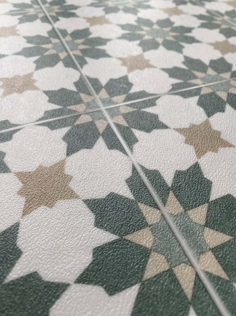 Sheet Vinyl Flooring Lino in Decorative Moroccan Style for - Etsy