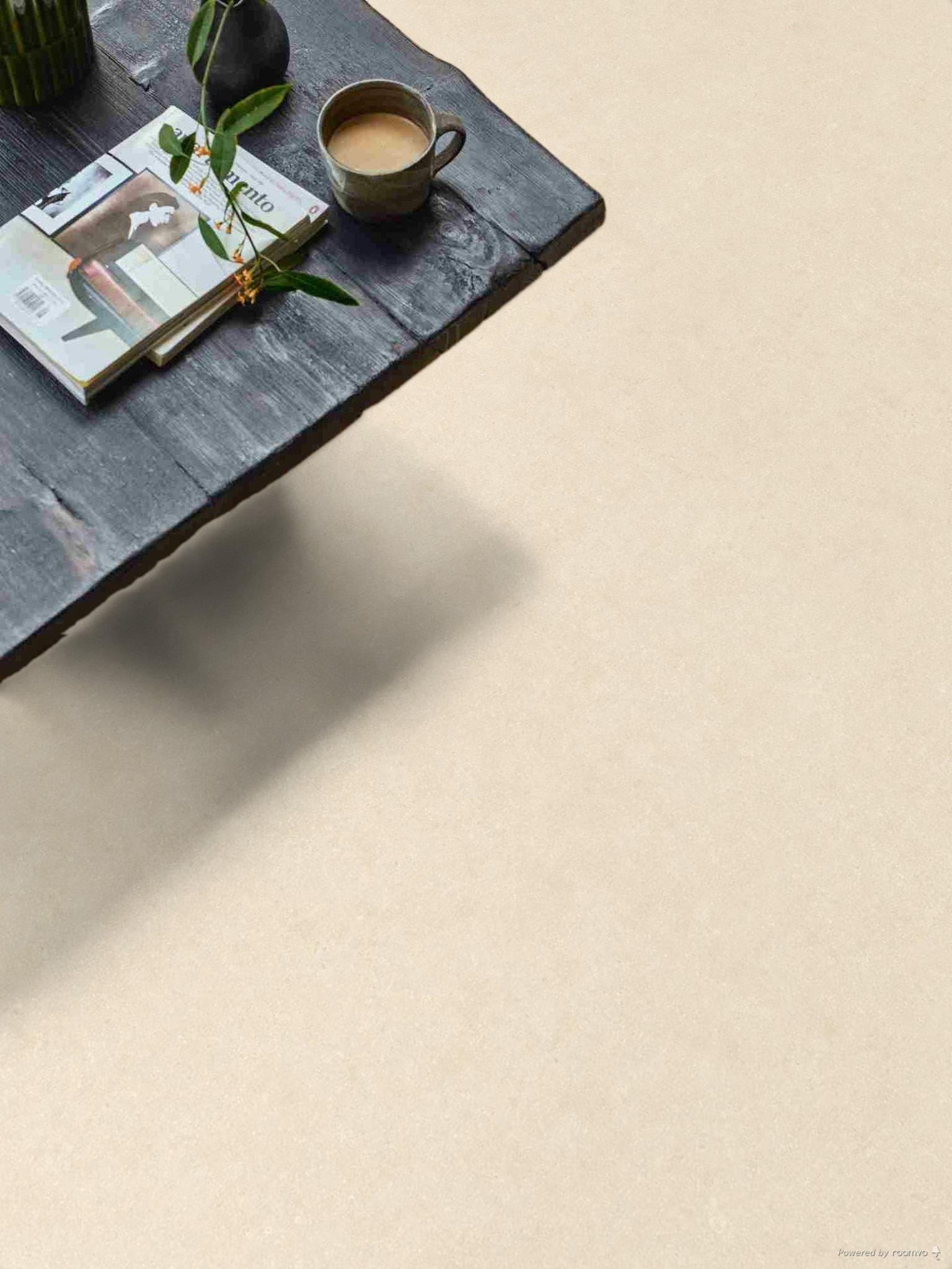 Plain Cream Sheet Vinyl Flooring Lino in Concrete Design for Bathroom ...