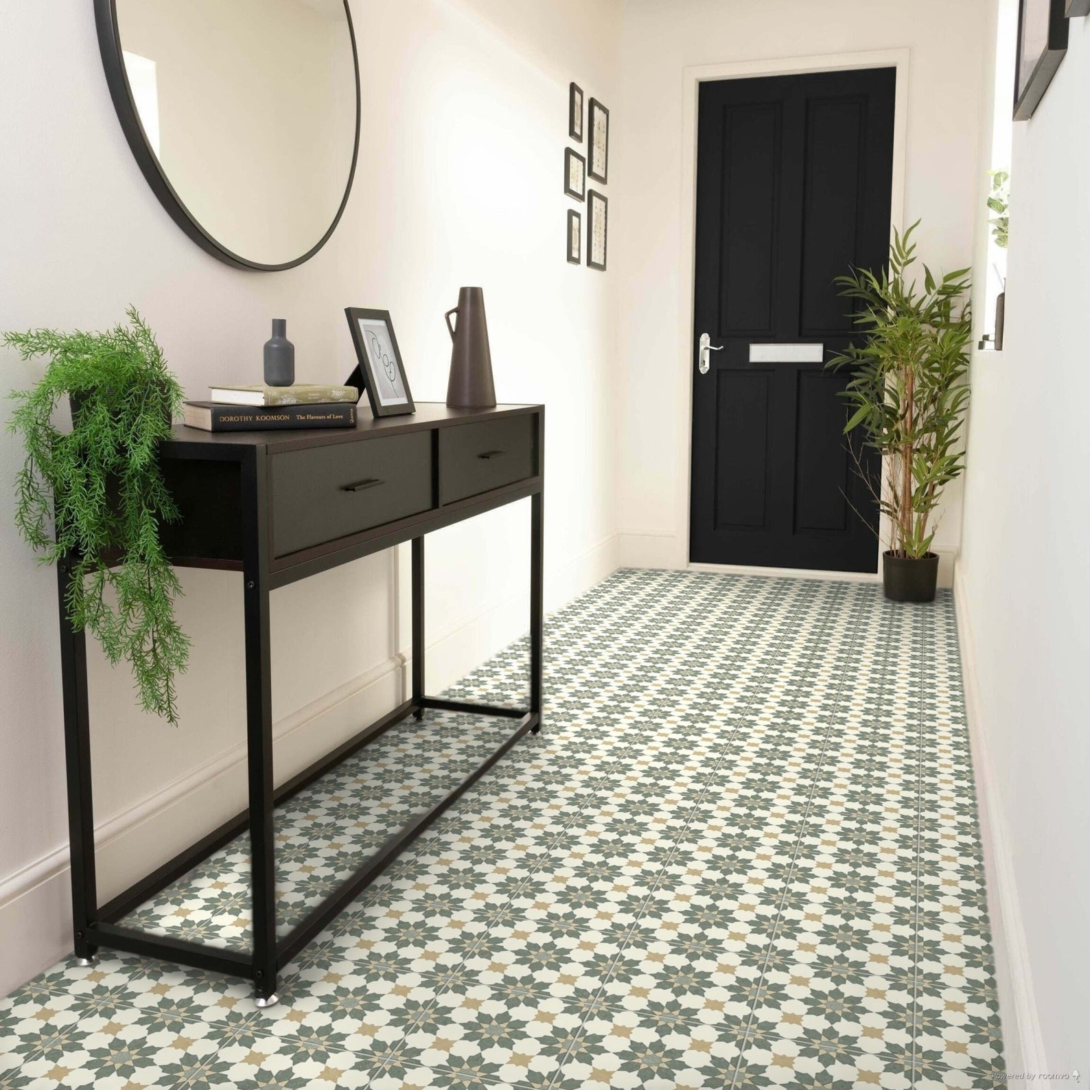 Sheet Vinyl Flooring Lino in Decorative Moroccan Style for Bathrooms ...