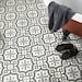 Checkerboard Sheet Vinyl Flooring Lino in Black and White Marble Tile ...