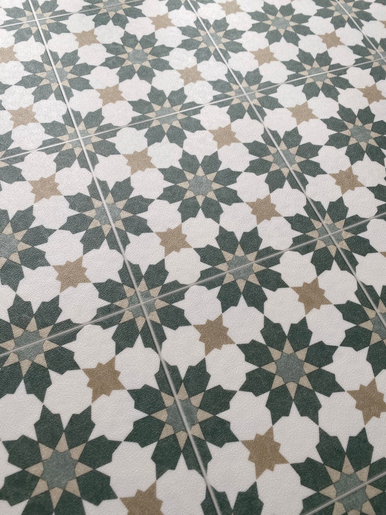 Sheet Vinyl Flooring Lino in Decorative Moroccan Style for - Etsy