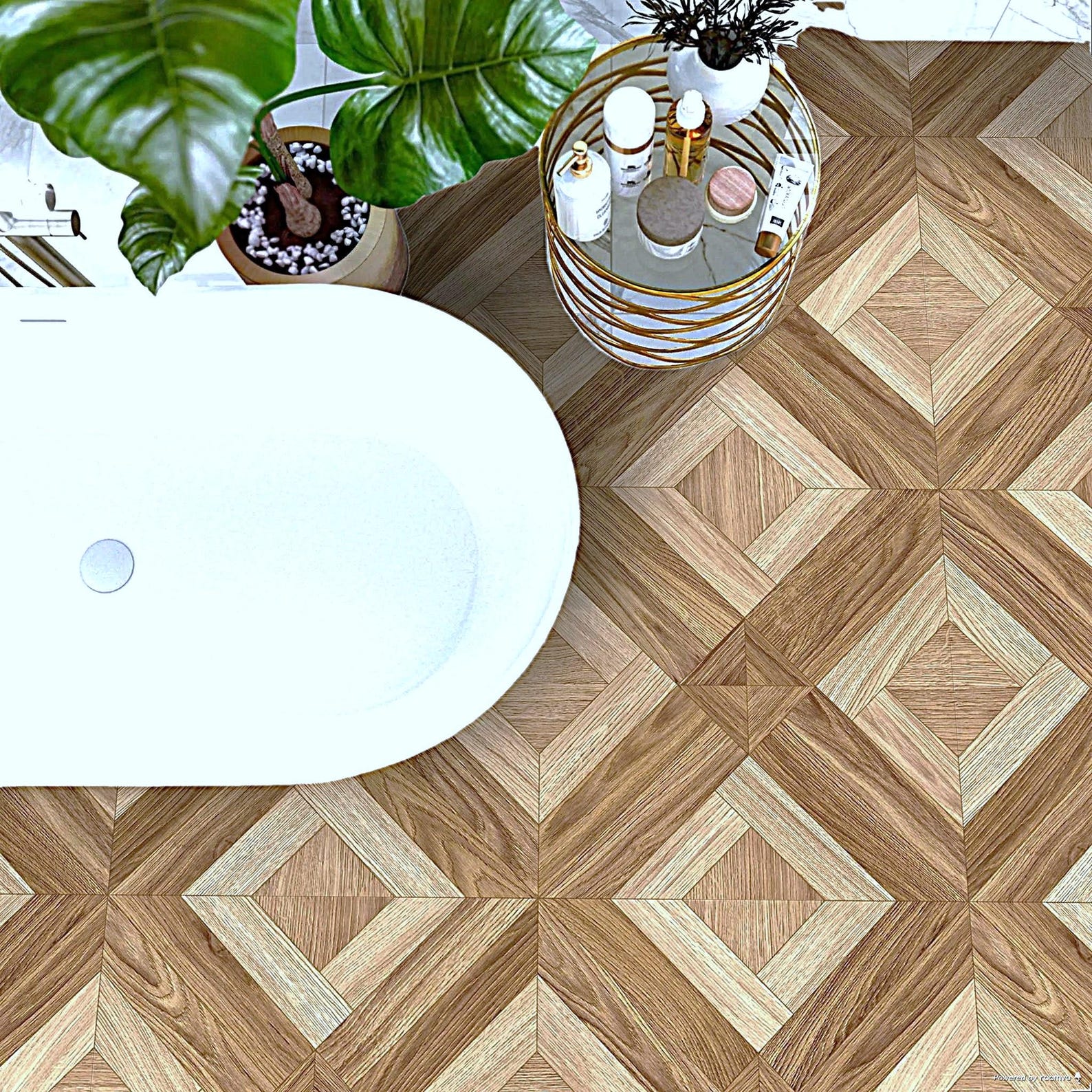French Parquet Vinyl Flooring, Wood Effect Lattice Pattern - Etsy
