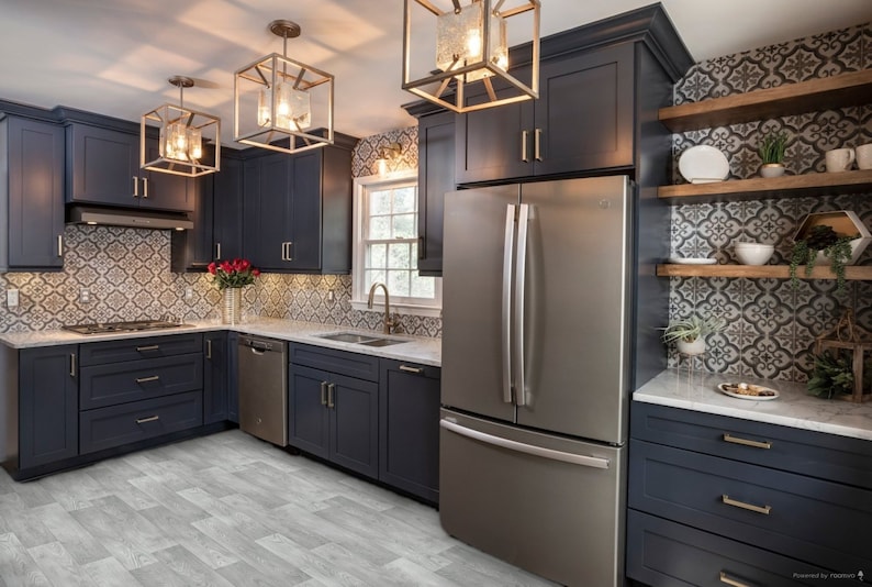 Grey Wood Effect Sheet Vinyl Flooring Lino in Random Plank Pattern for ...