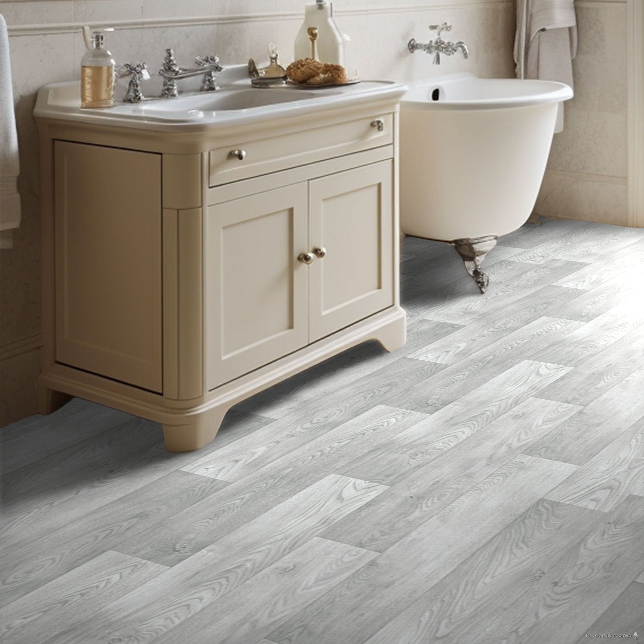 Grey Wood Effect Sheet Vinyl Flooring Lino in Random Plank Pattern for Hallways Bathrooms and Kitchens Etsy