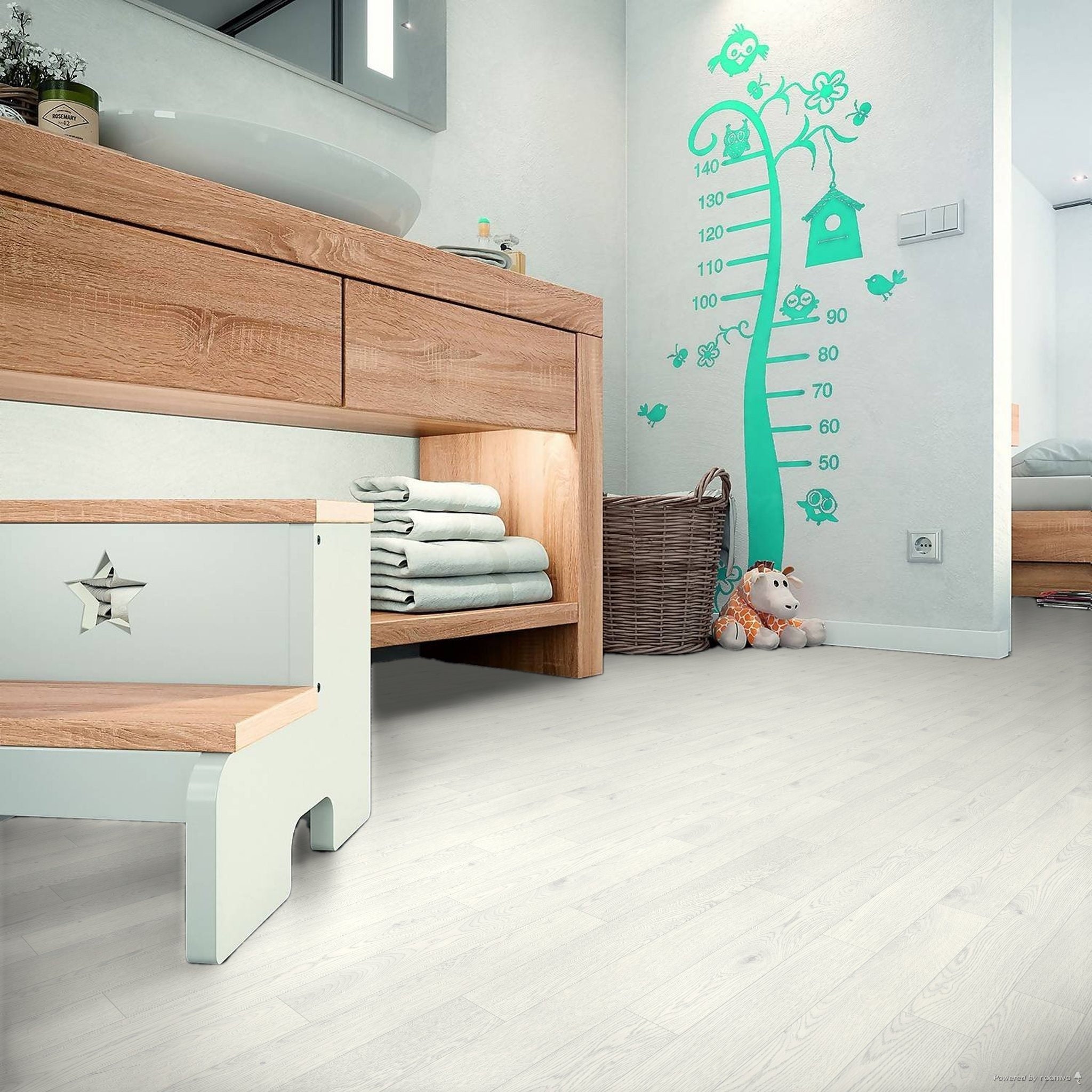 White Wood Effect Sheet Vinyl Flooring Roll for Bathrooms - Etsy UK