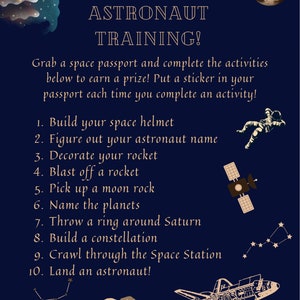 Astronaut Training Party Printable Pack - Etsy