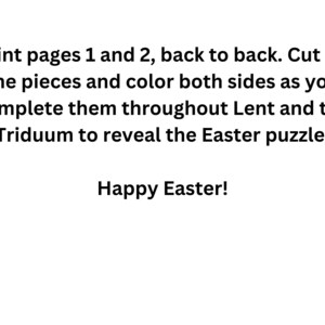 Lenten Activity Puzzle - Etsy