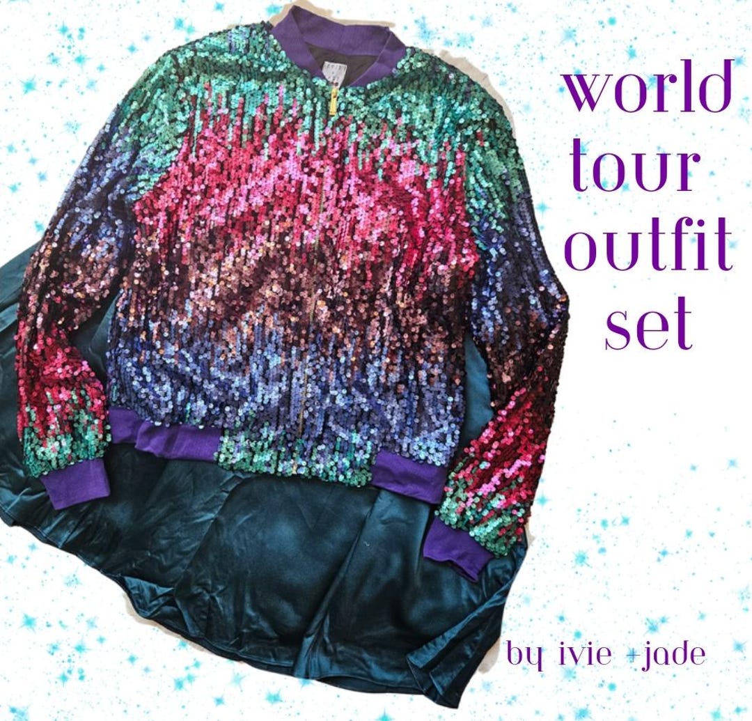 Custom Taylor Inspired Concert Tour Outfit- Colorful Sequins Bomber ...