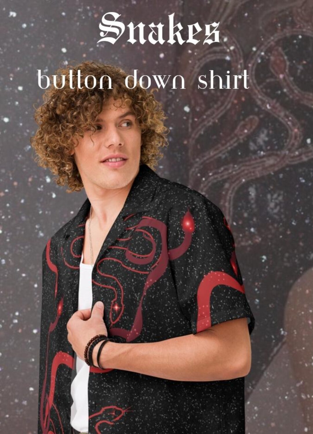 Snakes Button Down Shirt Men's Eras Tour Shirt Men's Red Snake Inspired Shirt Eras Tour Outfit ...