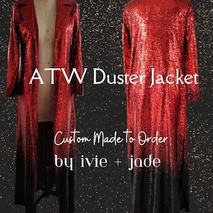 Red & Black Sequin Concert Tour Jacket | Taylor Inspired Sequins Duster ...