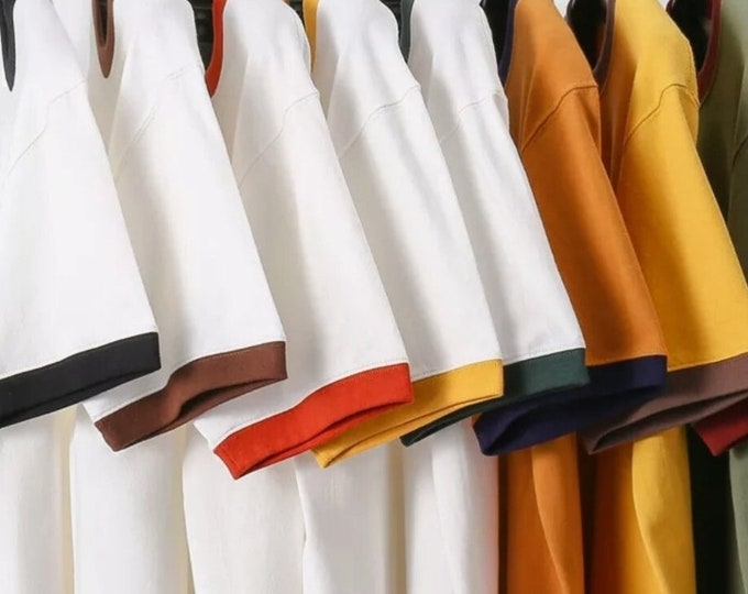 Star White Ringer T-shirt Glam, 70's Retro, S-XXL - Etsy