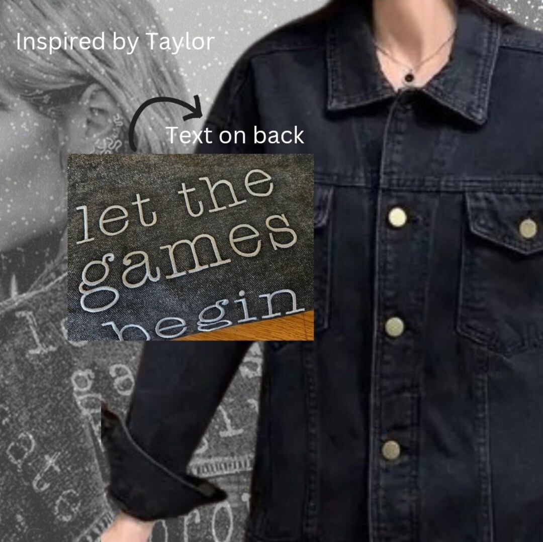 Reputation Era Taylor Inspired Jacket Black Rep Era Jacket Edgy Black ...