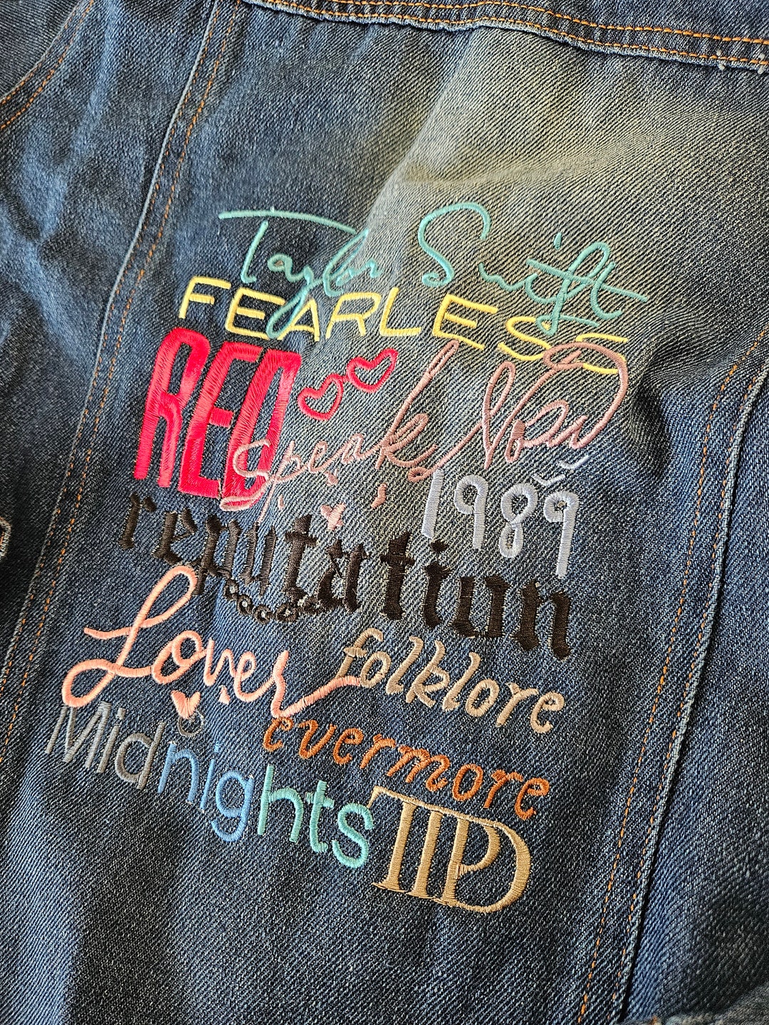 Kids ERAS Tour Denim Jacket Customized Rhinestone Taylor Jacket Unique ...