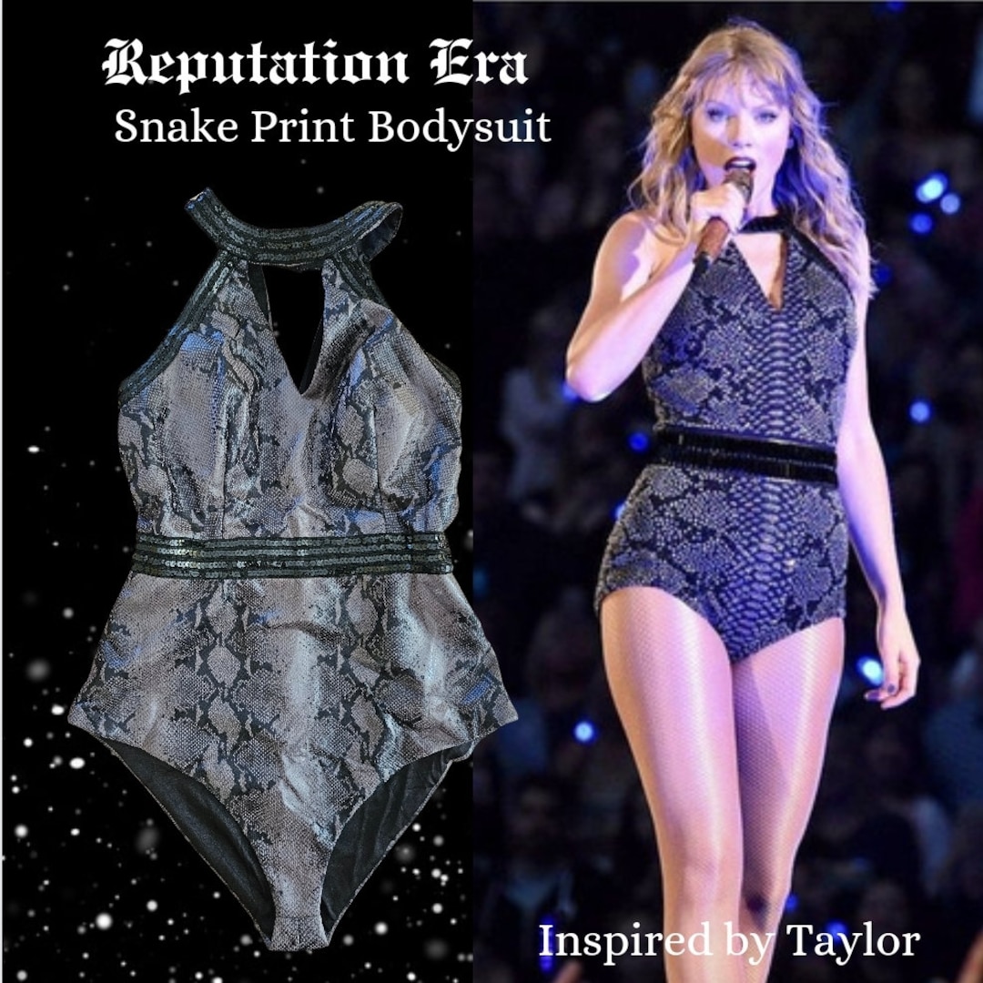 Snake Print Reputation Bodysuit Taylor Inspired Sequin Bodysuit Swift ...