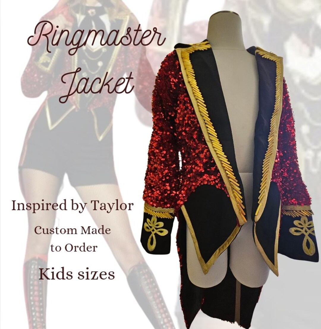 Custom GIRLS Taylor Inspired Ringmaster Jacket Swift Inspired RED Era ...