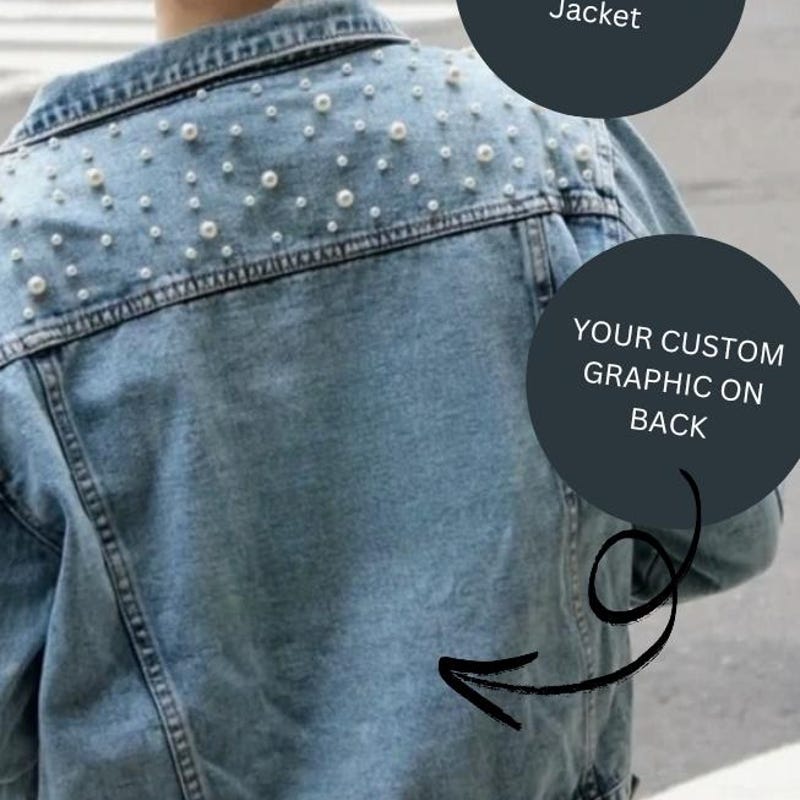 Studded Denim Jacket - Etsy