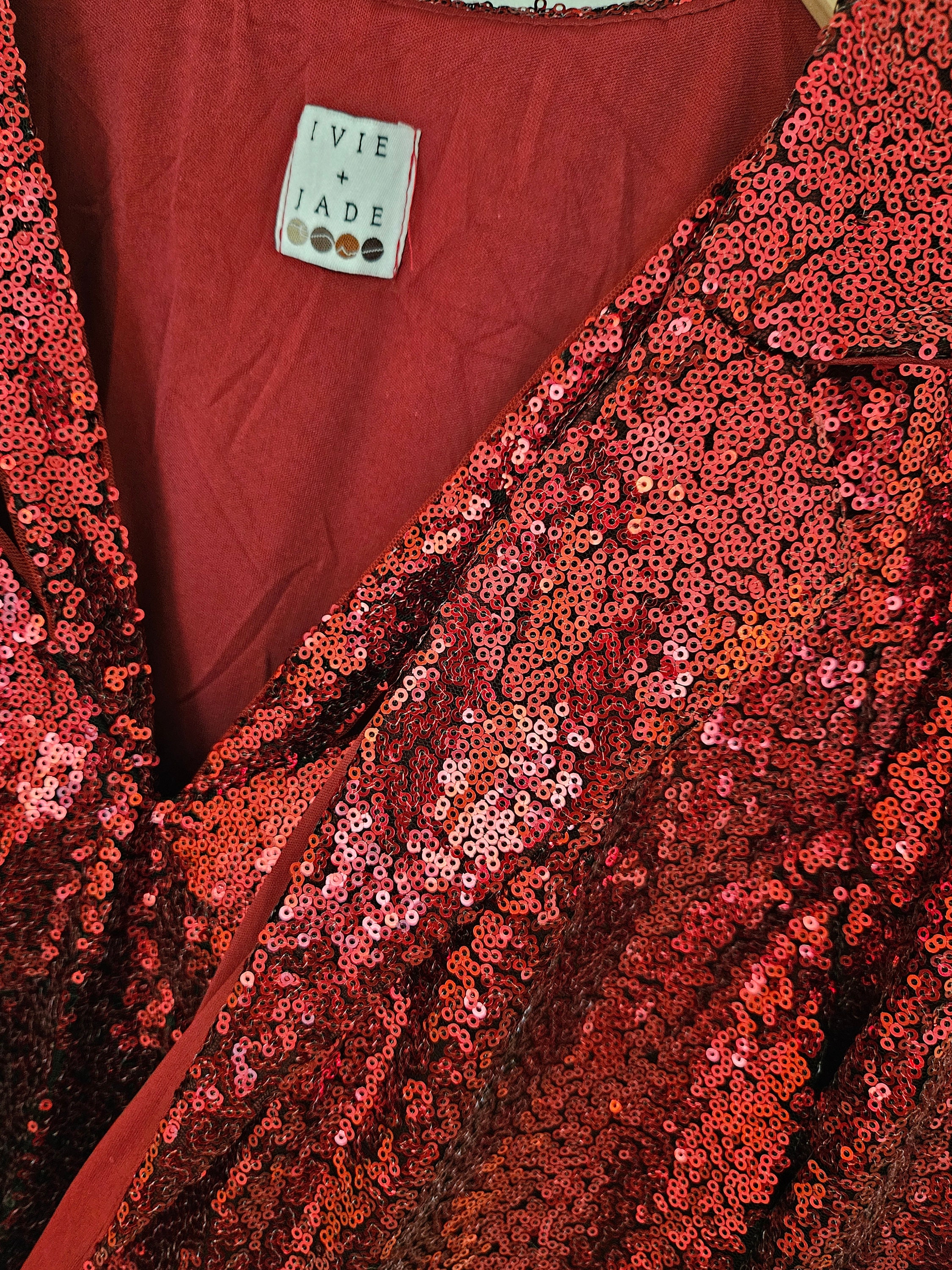 Red & Black Sequin Concert Tour Jacket | Taylor Inspired Sequins Duster ...