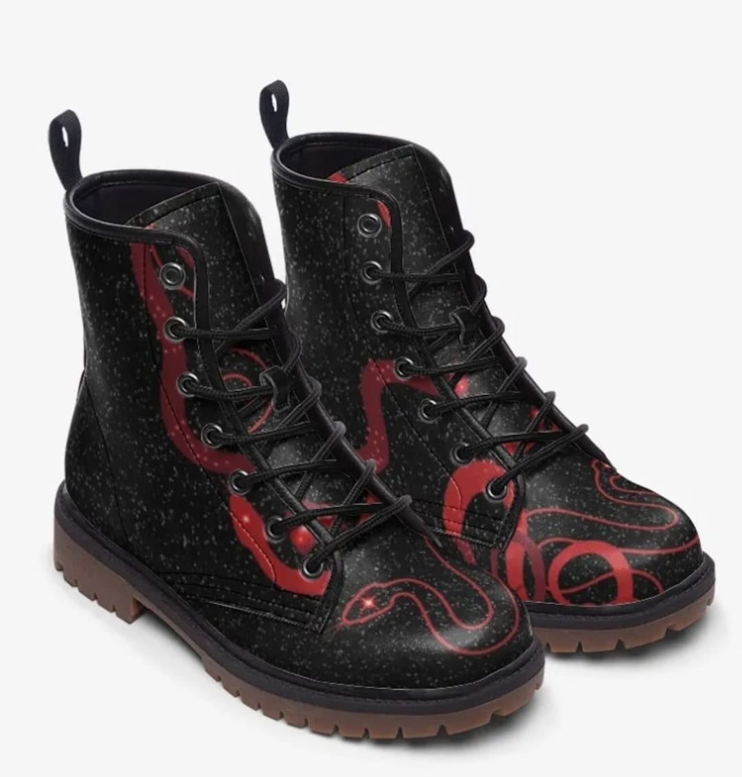 Reputation Era Taylor Inspired Laceup Ankle Boots ERAS Tour Boots Red ...