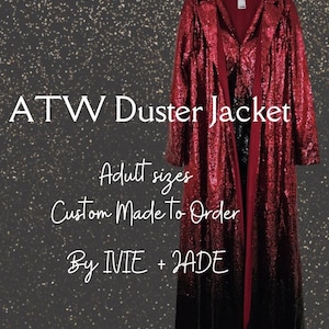 Red & Black Sequin Concert Tour Jacket | Taylor Inspired Sequins Duster ...