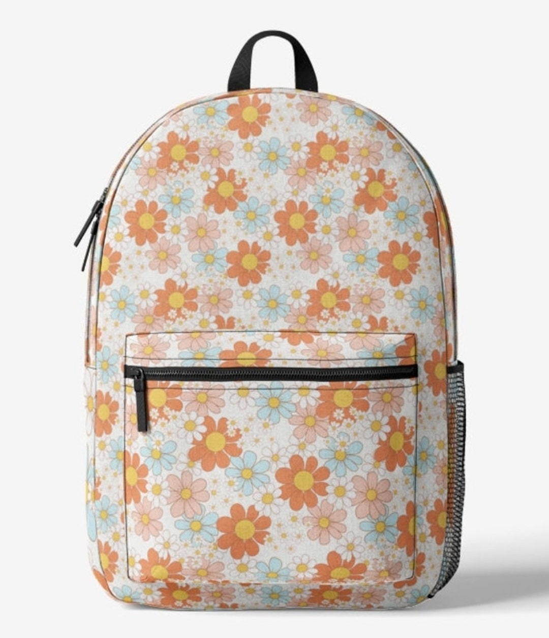 Retro Daisy Floral Kids Backpack 90s Boho Daisies Youth - Etsy