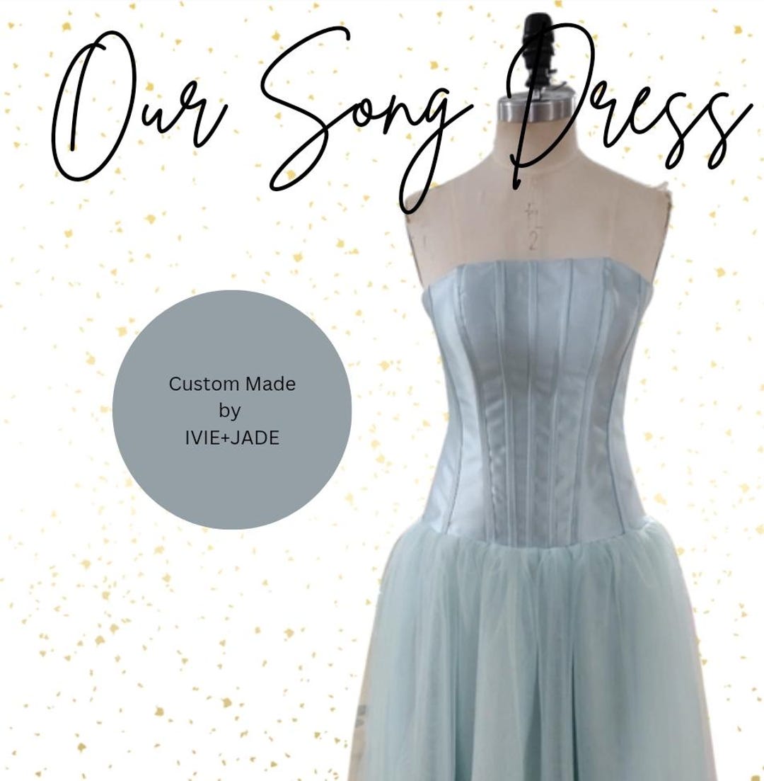 Taylor Inspired Baby Blue Our Song Dress | Celebrity Inspired Formal ...