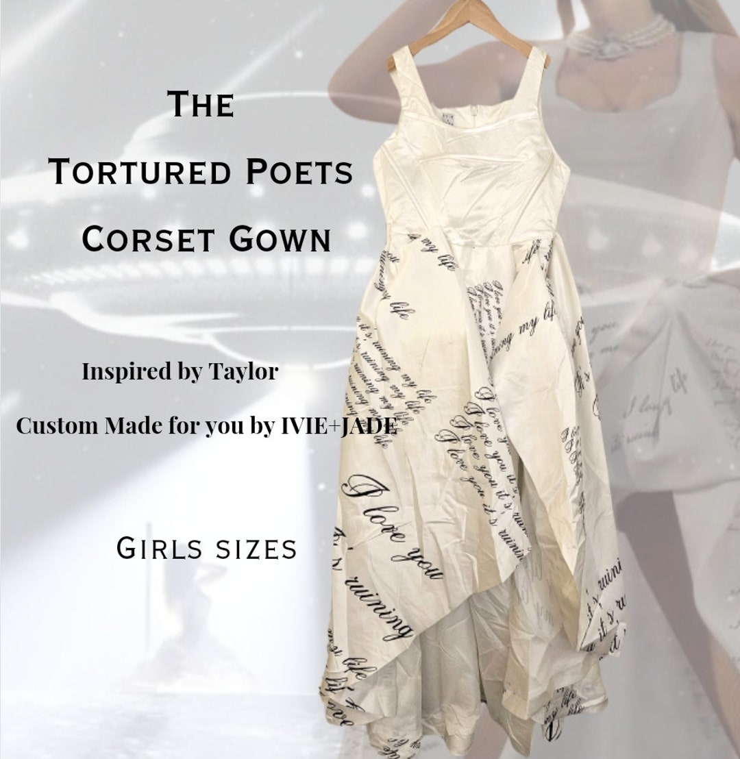 Girls Tortured Poets Corset Dress Taylor Inspired Paris Eras Tour Dress ...